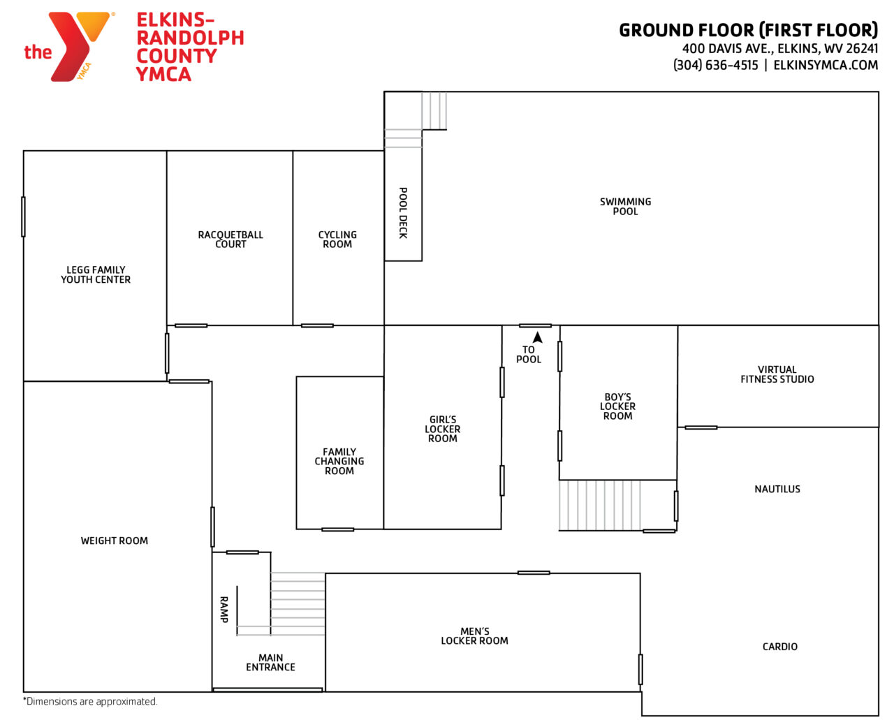 Facility Layout | ELKINS-RANDOLPH COUNTY YMCA